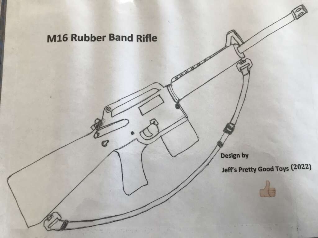 M16 Rubber Band Rifle Plans – Jeff's Pretty Good Toys